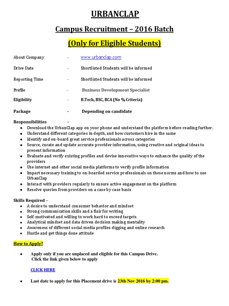 Urban Clap Business Model | PDF