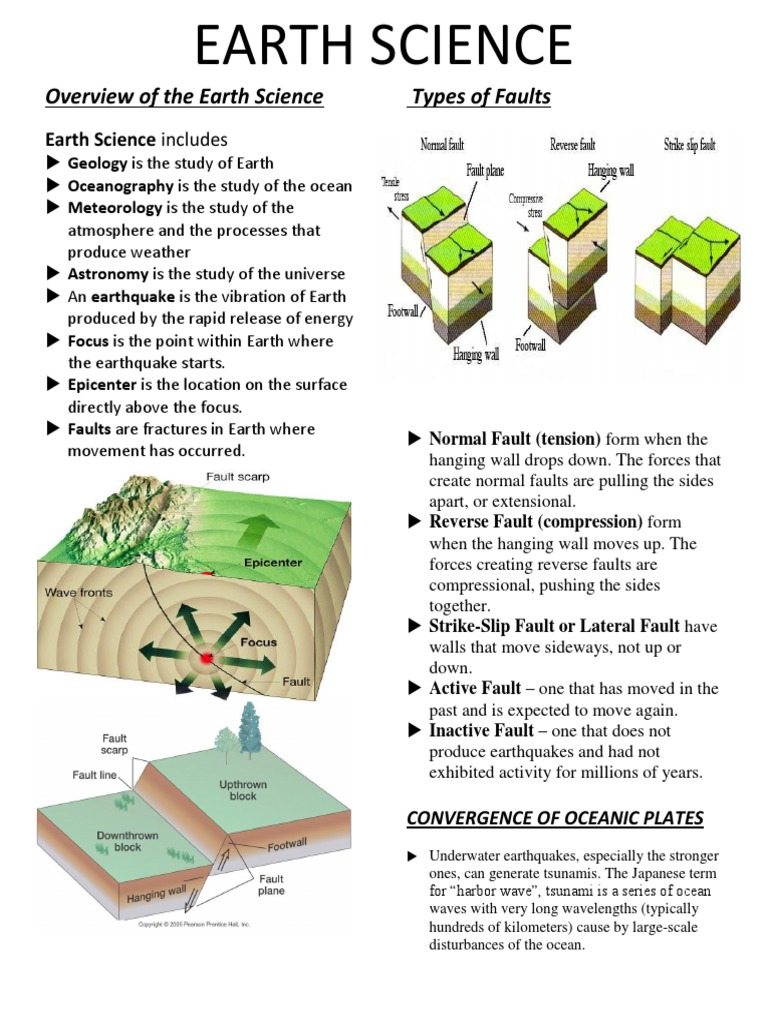 Earth Science: Understanding Faults & Waves | PDF | Seismology ...