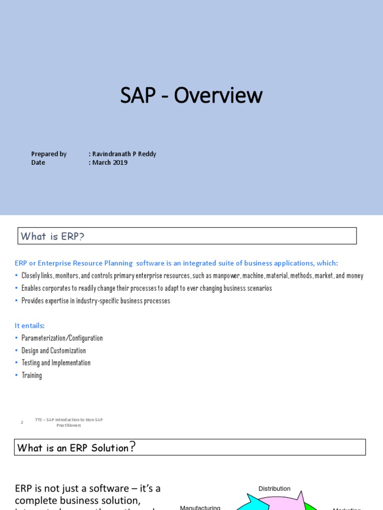 SAP Overview | PDF | Sap Se | Enterprise Resource Planning