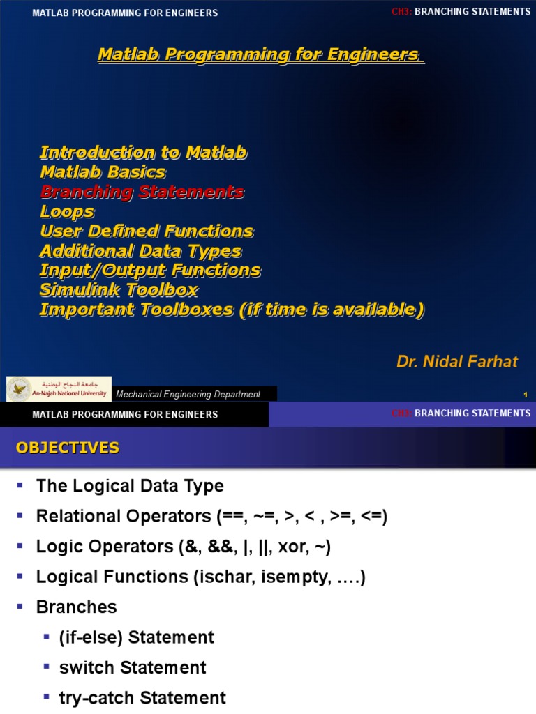 Matlab Ch3 - 0 | PDF | Matlab | Computer Programming
