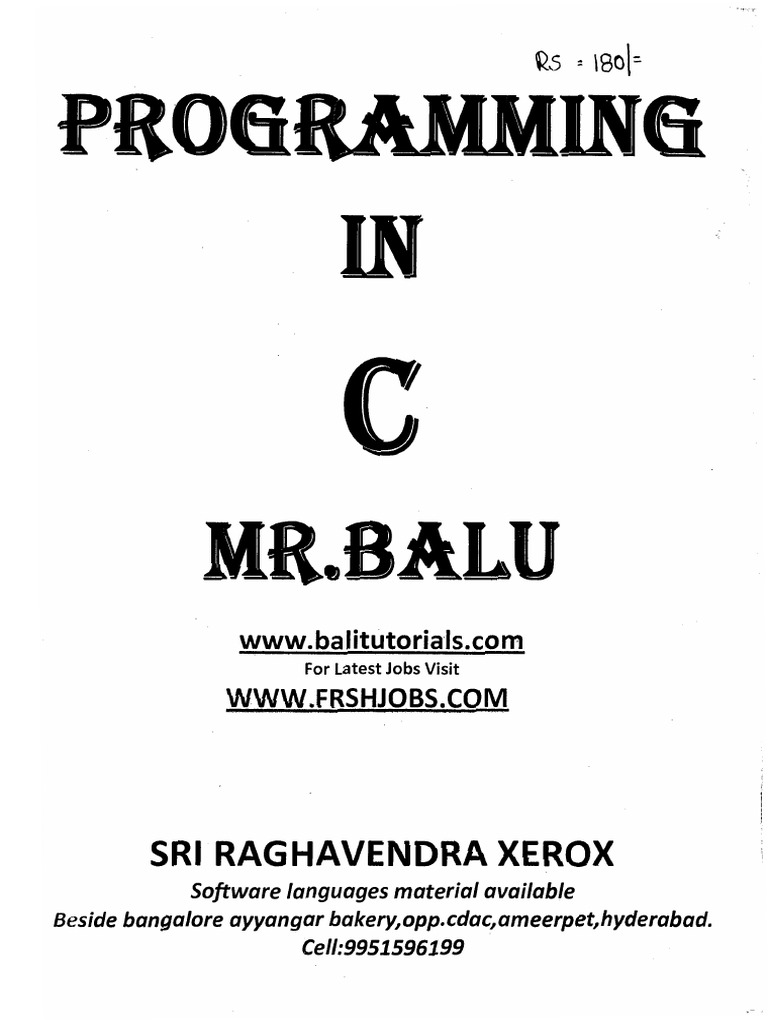 Balu Sir New C PDF | PDF