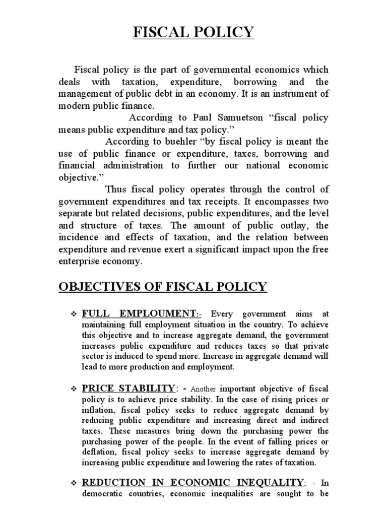 Fiscal Policy | PDF | Fiscal Policy | Fiscal Multiplier