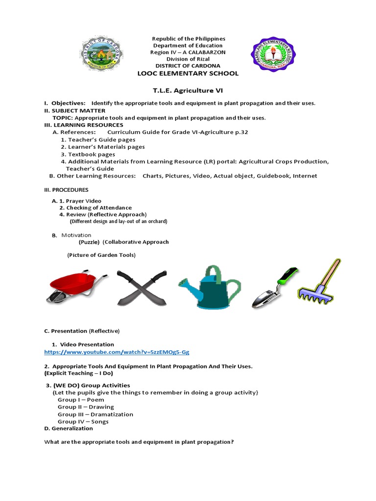 DLL in TLE Tools and Equipment in Planting | PDF | Behavior ...