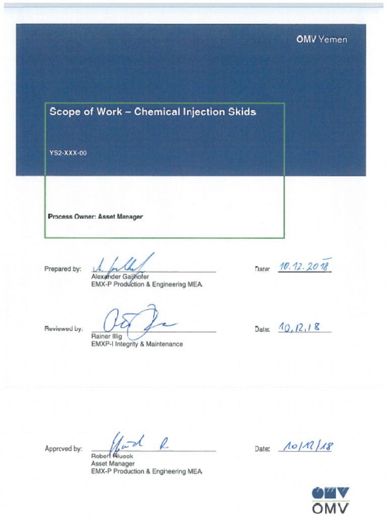 SOW - Chemical Injection Skids (Solar) Rev0 | PDF | Electrical Wiring ...