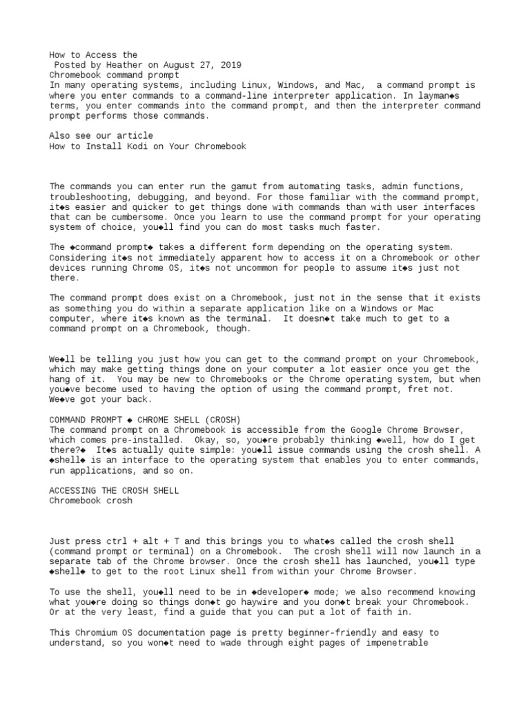Command Prompt | PDF | Chromebook | Command Line Interface