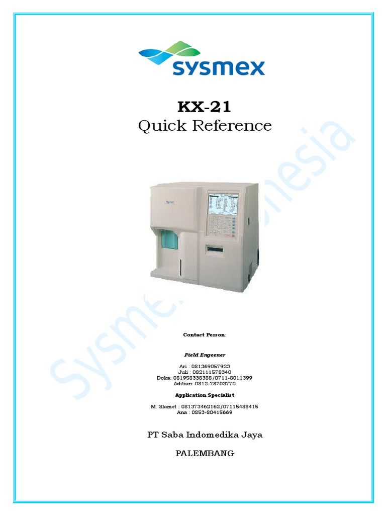 SYSMEX | PDF