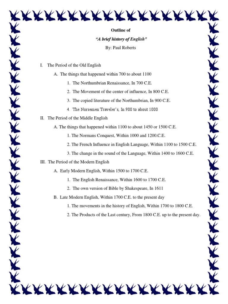 A Brief History of English | PDF | English Language | Languages Of Asia