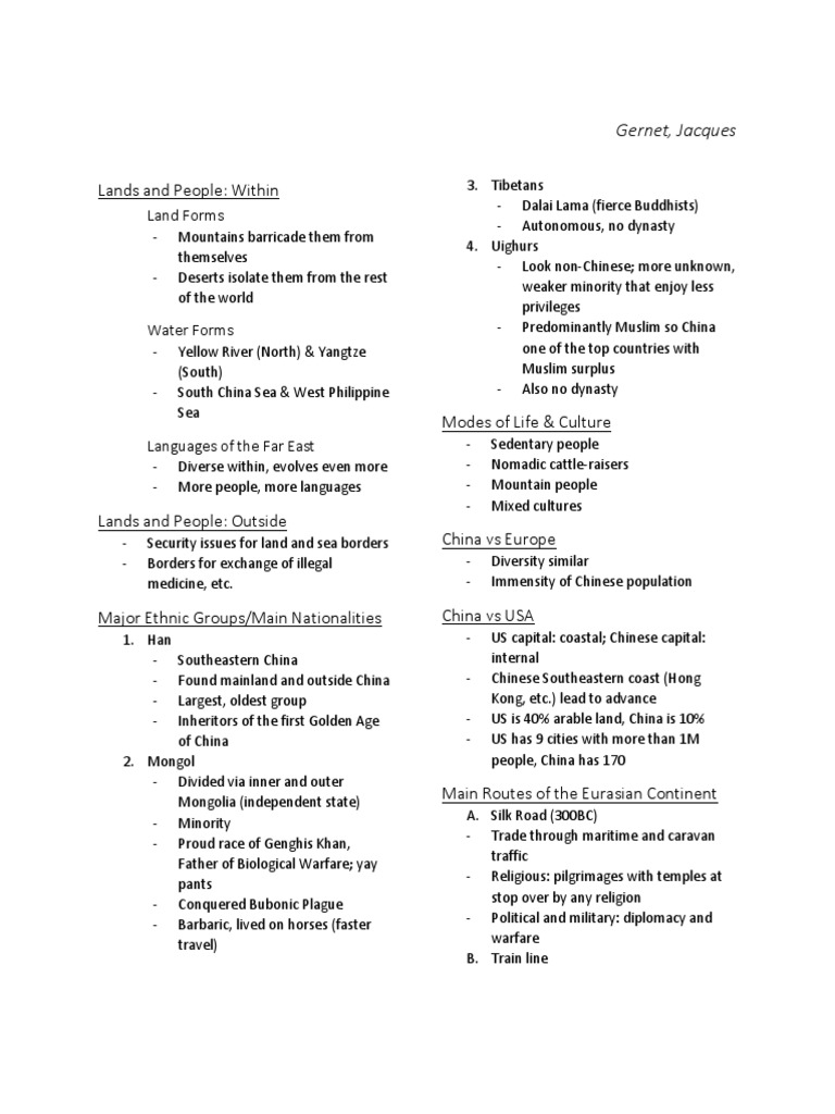 Long Exam 1 Reviewer | PDF | Qing Dynasty | China