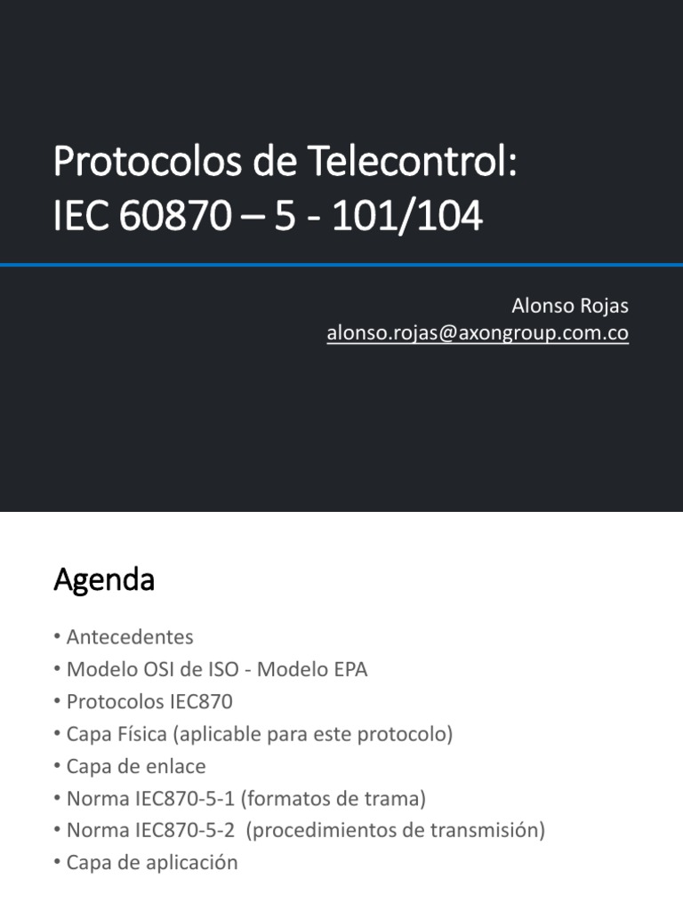Protocolo IEC 60870-5-101 Detalles | PDF | Modelo osi | Datos de ...
