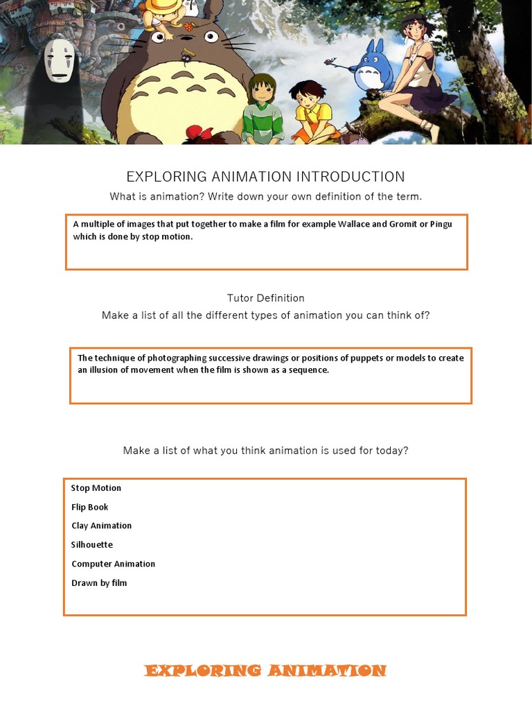 Exploring Animation | PDF