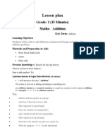 Lesson Plan Math Grade 1 | PDF | Teaching Mathematics | Behavior ...