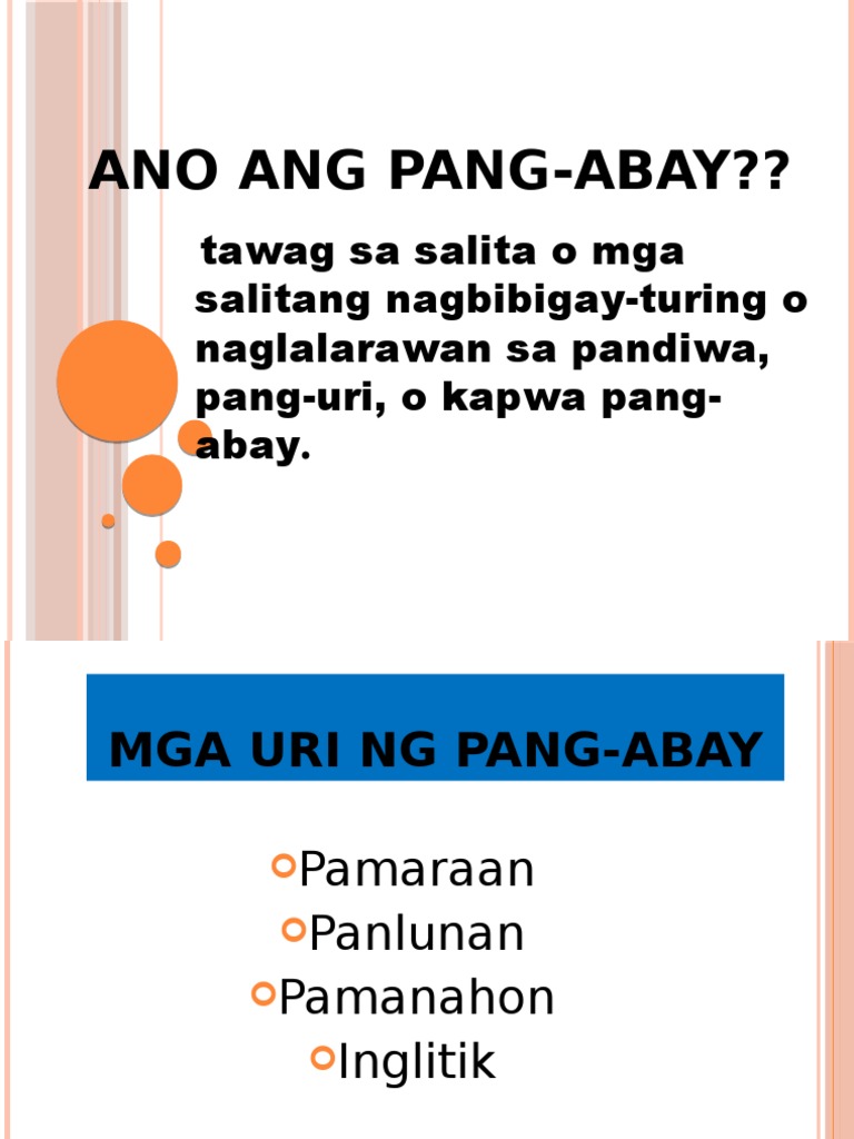 Pang Abay | PDF