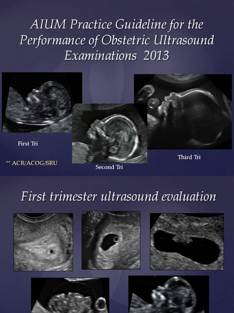 First Trimester Ultrasound Guidelines | PDF | Ventricle (Heart) | Uterus