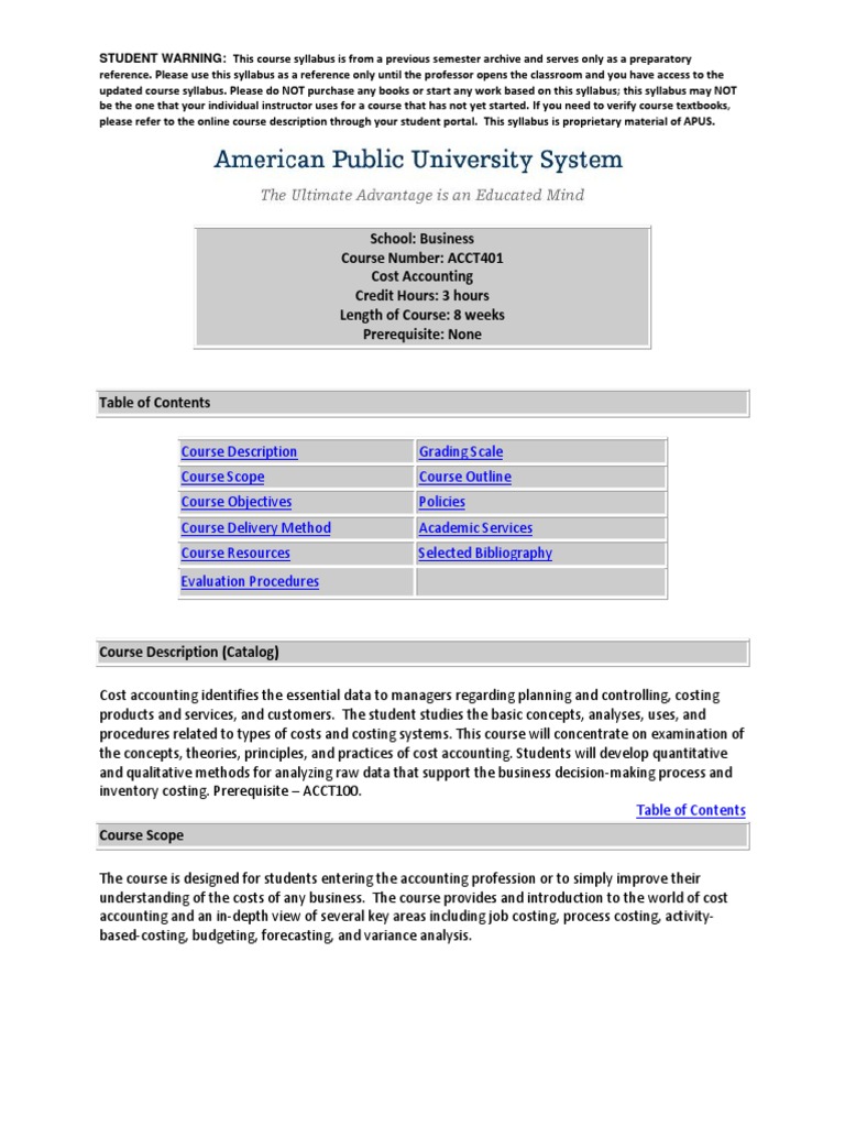 Acct 401 | PDF | Syllabus | Educational Technology