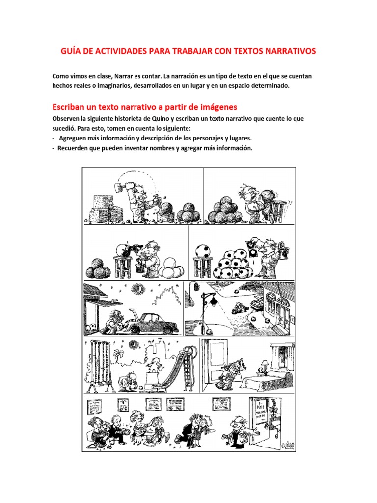 Guía De Actividades Para Trabajar Con Textos Narrativos | Narrativa ...