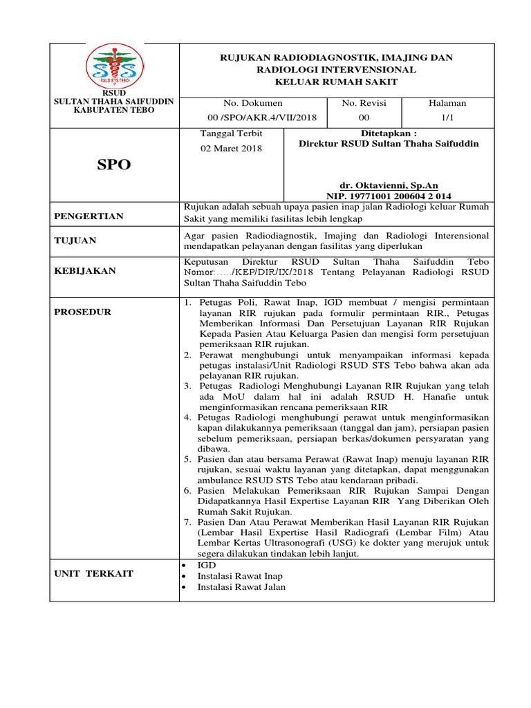 Sop Rujukan Rir | PDF