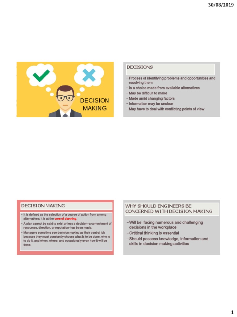 Decision Making PDF | Download Free PDF | Decision Making | Cognition