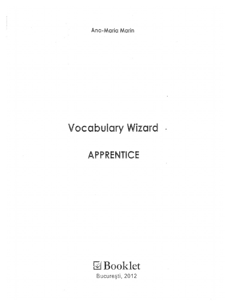 Vocabulary Wizard Apprentice | PDF
