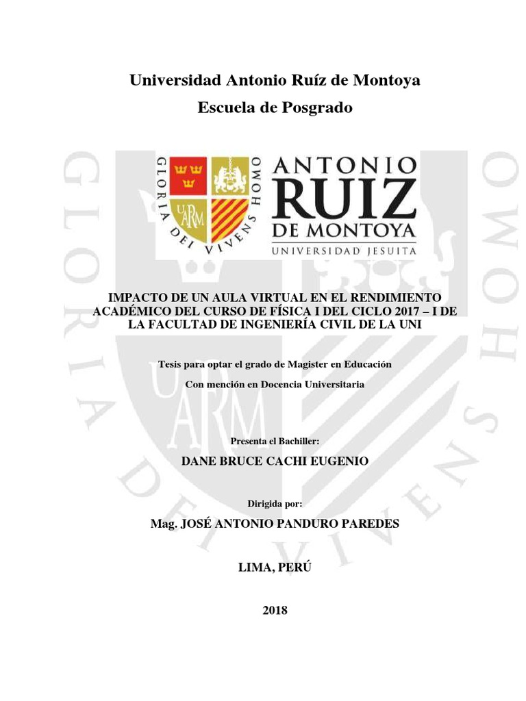 Cachi Eugenio, Dane Bruce Tesis Maestría 2018 | PDF | Salón de clases ...