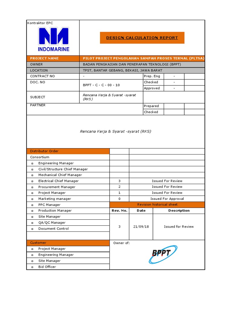 RKS Proyek PLTSA Bantar Gebang | PDF