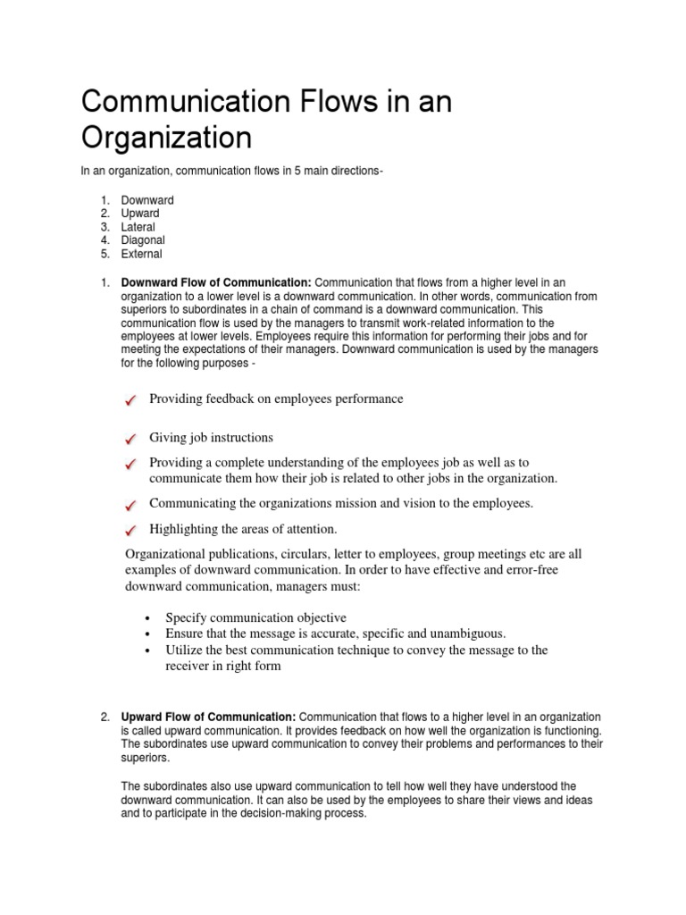 Communication Flows in An Organization | PDF | Communication | Information