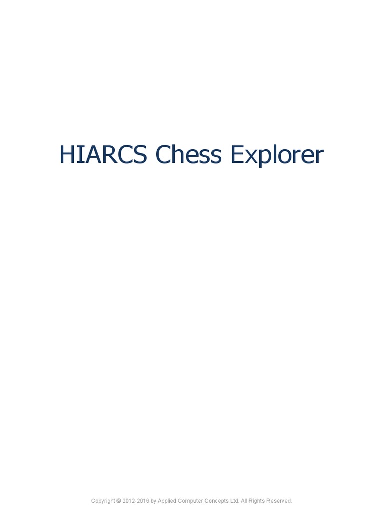 HIARCS Chess Explorer | PDF | Microsoft Windows | Databases