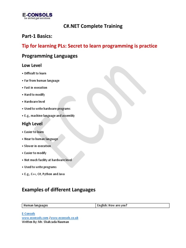 C Programming Fundamentals Pdf Class Computer Programming Method Computer Programming