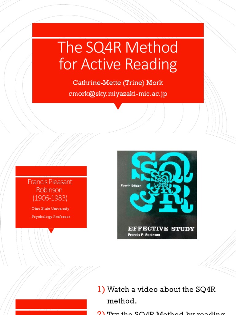 SQ4R | Reading Comprehension | Educational Psychology | Free 30-day ...