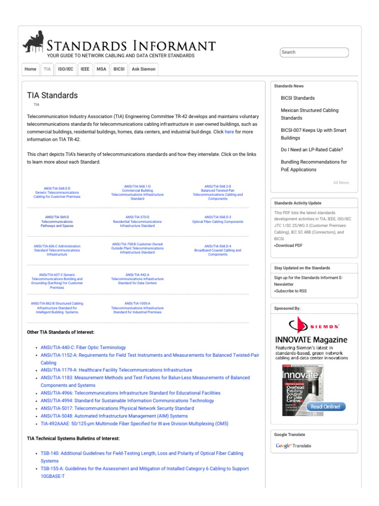 Ansi Tia Pdf Telecommunication Data Center