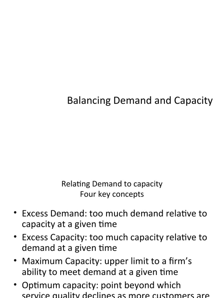 Balancing Demand and Capacity 03 11 10 | PDF | Business | Economies