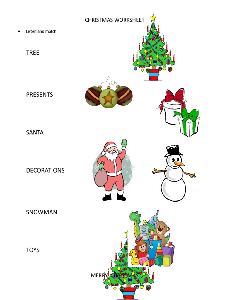 Christmas Worksheet | PDF | Christmas Traditions | Christmas