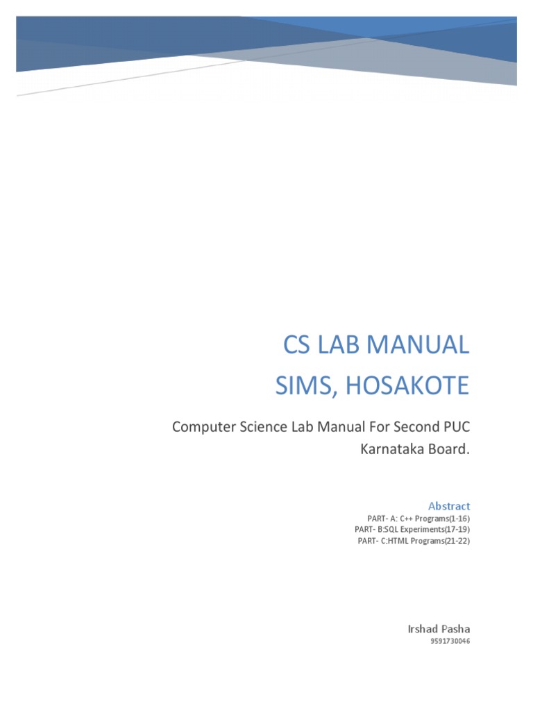 IRSHAD CS Lab Manual | PDF | Queue (Abstract Data Type) | Programming Paradigms