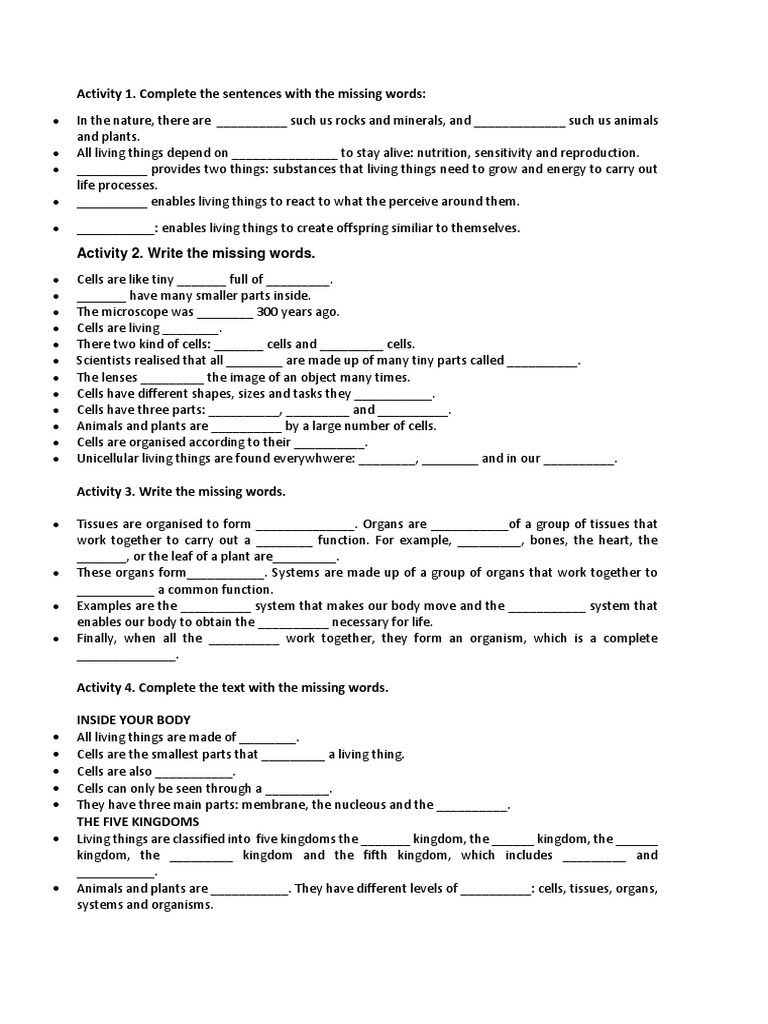 Revision Module 1 | PDF | Organ (Anatomy) | Tissue (Biology)