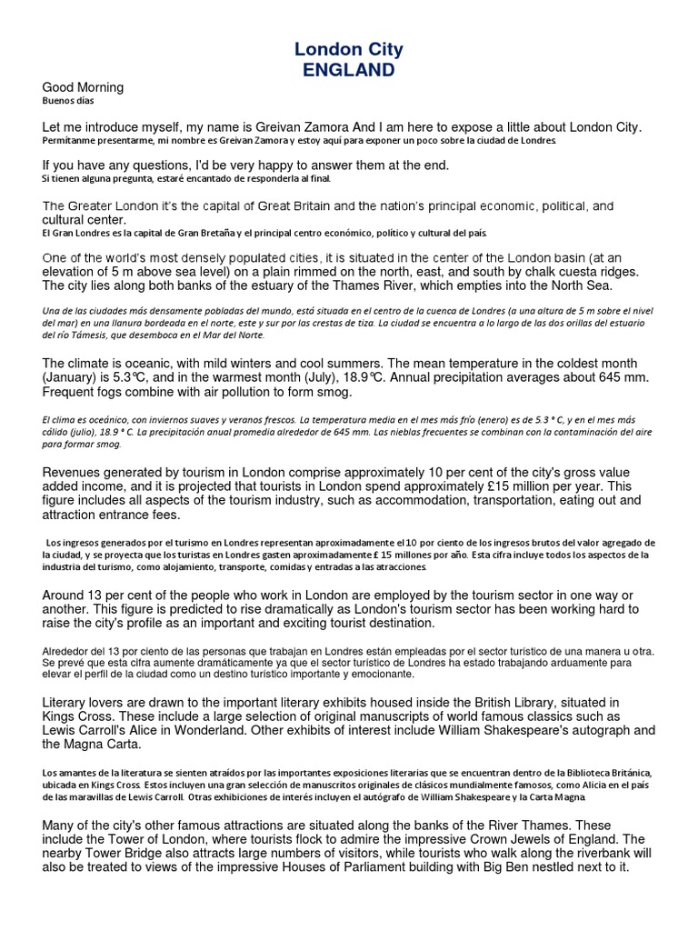 London City | PDF | Londres | Turismo y Ocio