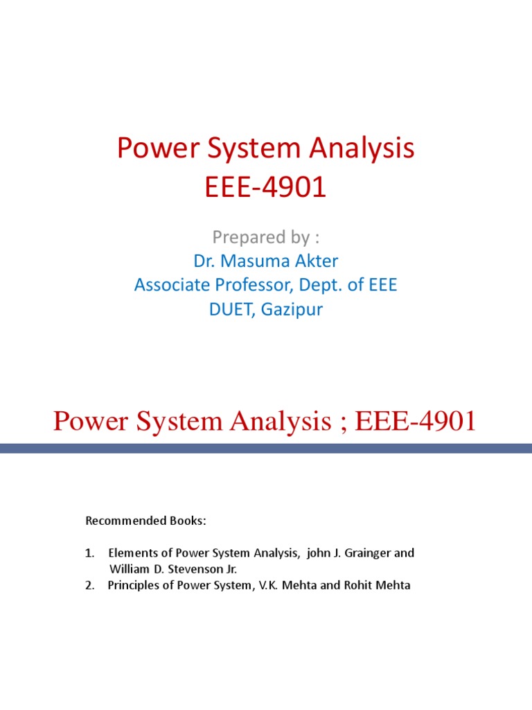 Power System Analysis | PDF | Electrical Impedance | Electric Power System
