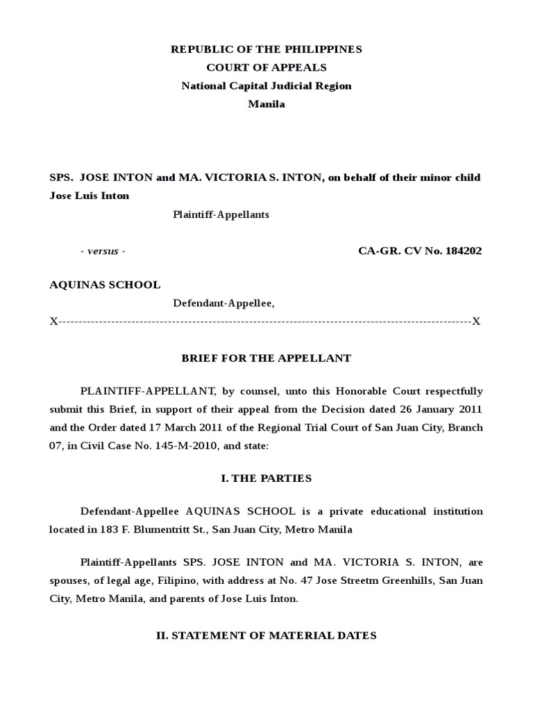 Appellant's Brief | PDF | Damages | Judgment (Law)
