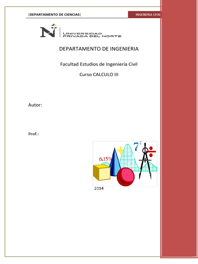Informe Final de Calculo III | PDF | Cálculo | Conceptos matemáticos