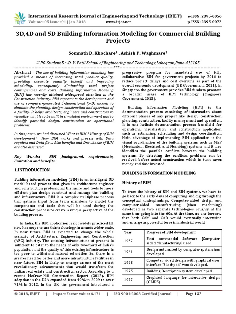 3D, 4D and 5D Building Information Modeling For Commercial Building Projects | PDF | Building ...