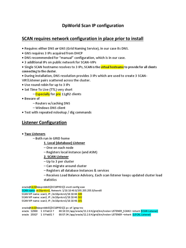 SCAN IP Config or Working | PDF | Domain Name System | Load Balancing ...