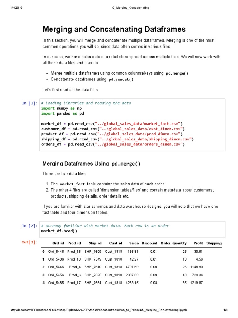 5 Merging Concatenating | PDF | Comma Separated Values | Information Technology