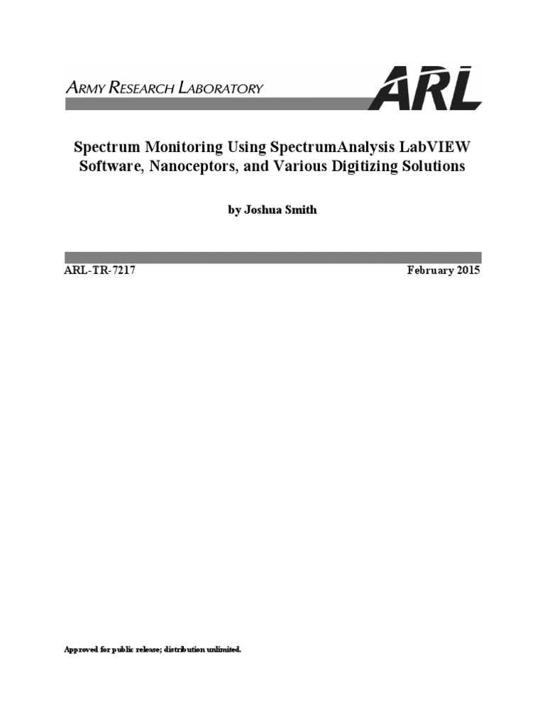 Spectrum Monitoring Using Spectrumanalysis Labview Software ...