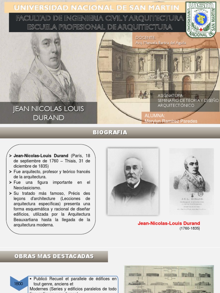 El Pensamiento Arquitectónico de Louis Durand | PDF | Diseño ...