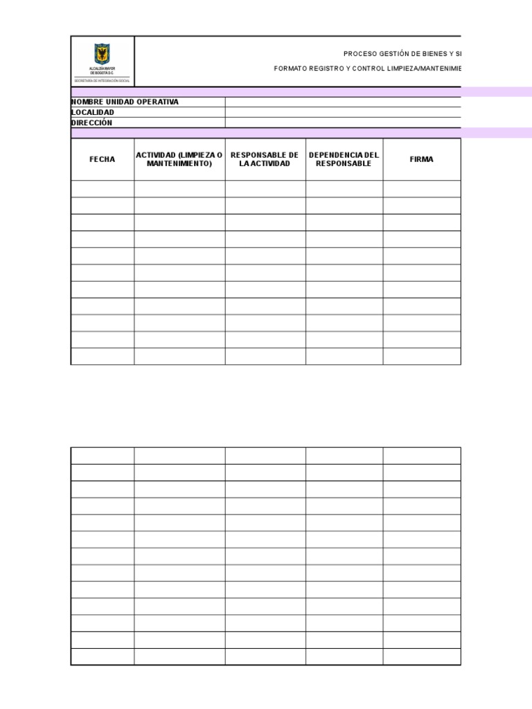 Formato Registro y Control Limpieza-Mantenimiento de Trampa de Grasas | PDF | Ingeniería ...