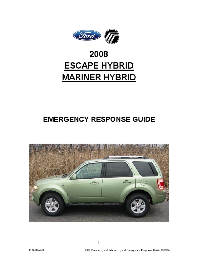 Emergency Guide for Hybrid Responders | PDF | Hybrid Vehicle | High Voltage