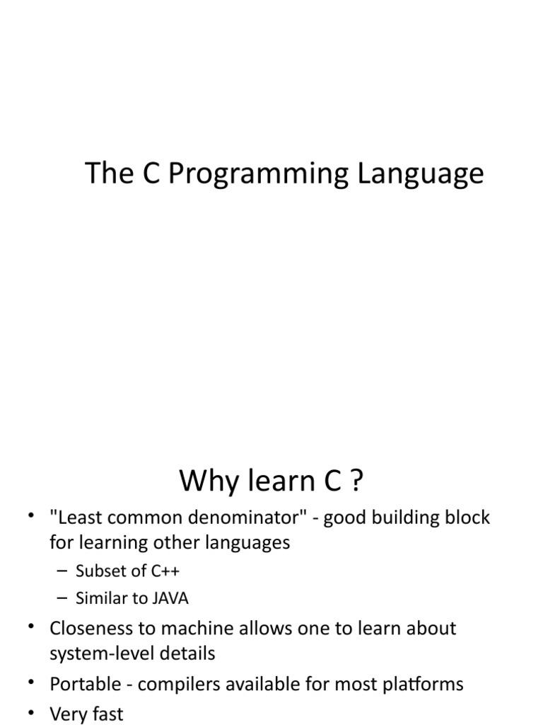 The C Programming Language | PDF | C (Programming Language) | Data Type