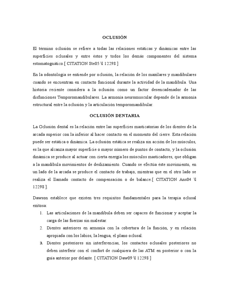 Criterios de Oclusión Funcional Óptima 1 | PDF | Odontología ...
