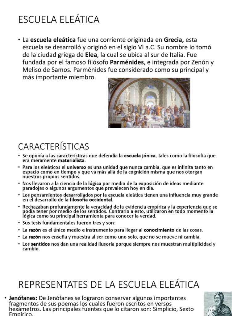 Escuela Eleatica | PDF | Metafísica | Verdad