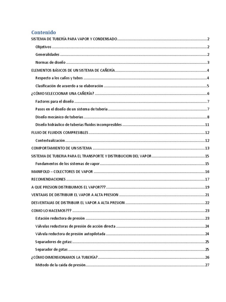 Tp7 Instalacion de Vapor | PDF | Tubería (transporte de fluidos) | Ciencias fisicas