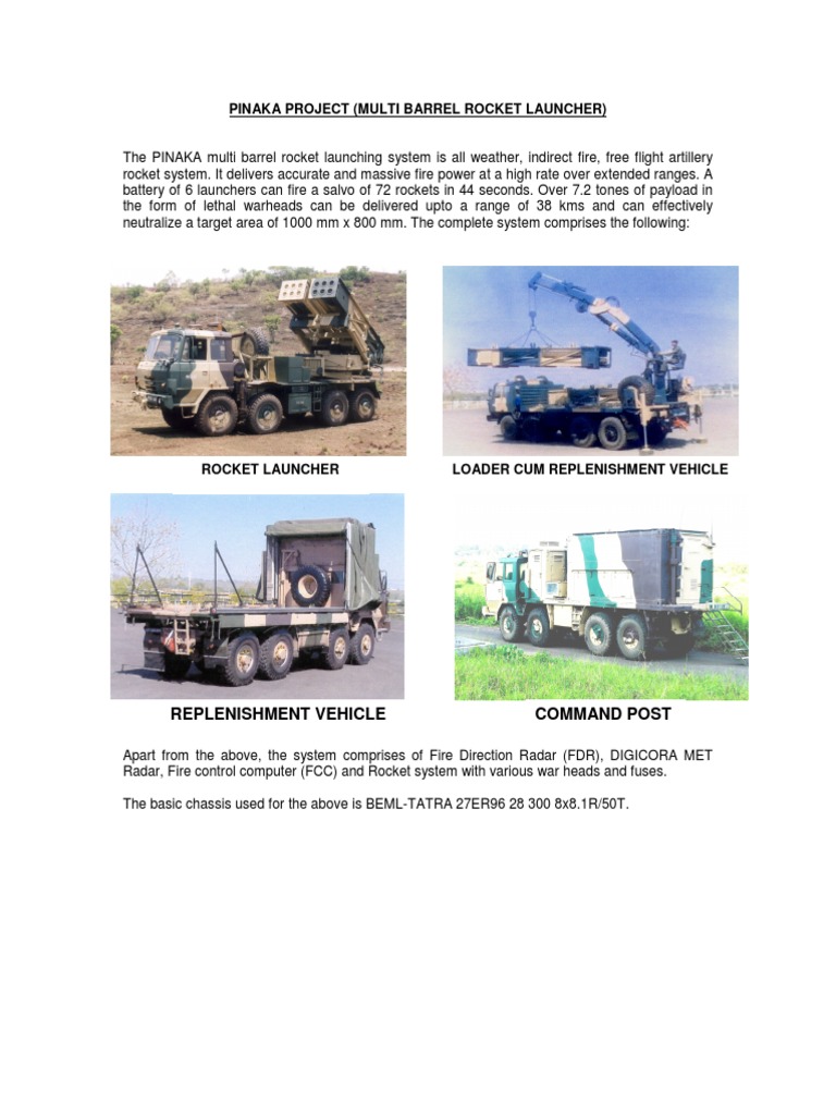 Pinaka Project Multi Barrel Rocket Launcher Replenishment Vehicle