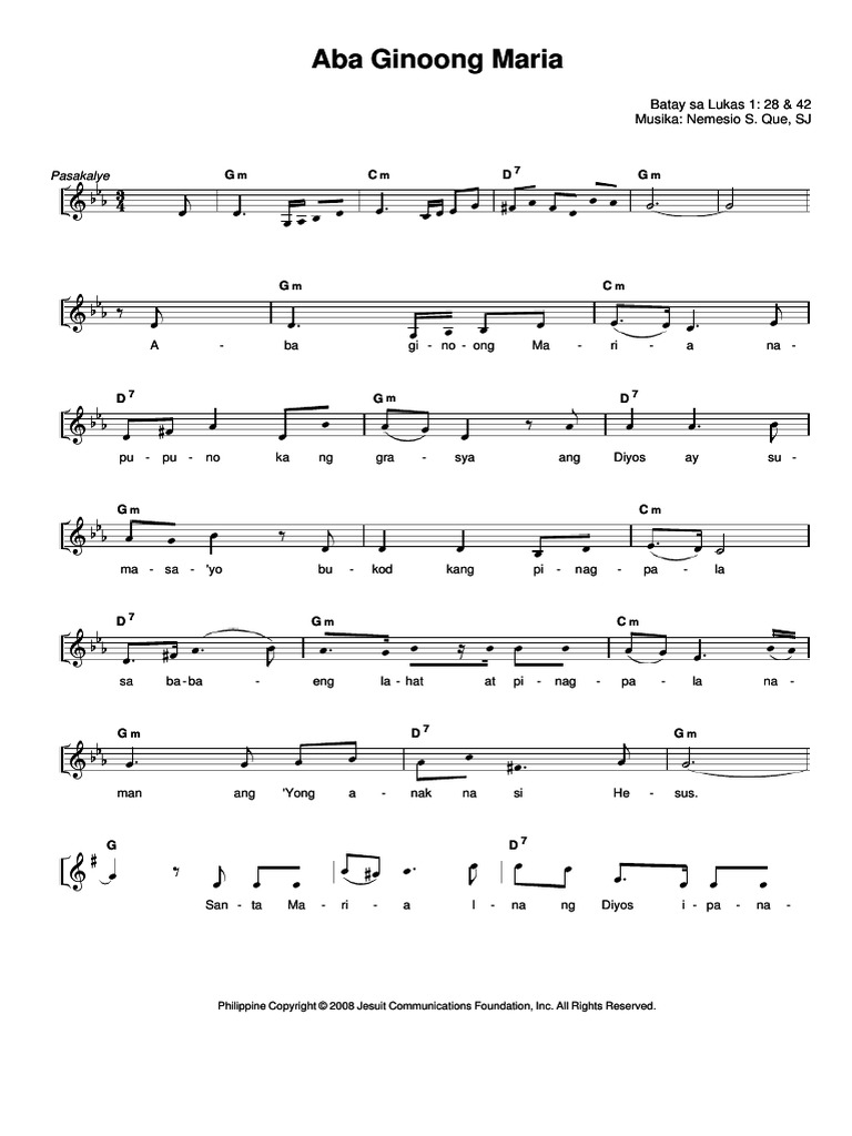 Aba Ginoong Maria | PDF